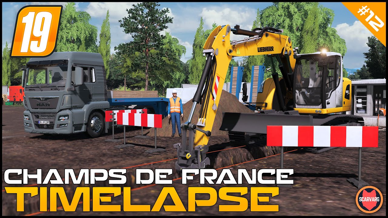 🇫🇷 Digging A Trench For Electric Lines Using Liebherr Digger - Public ...