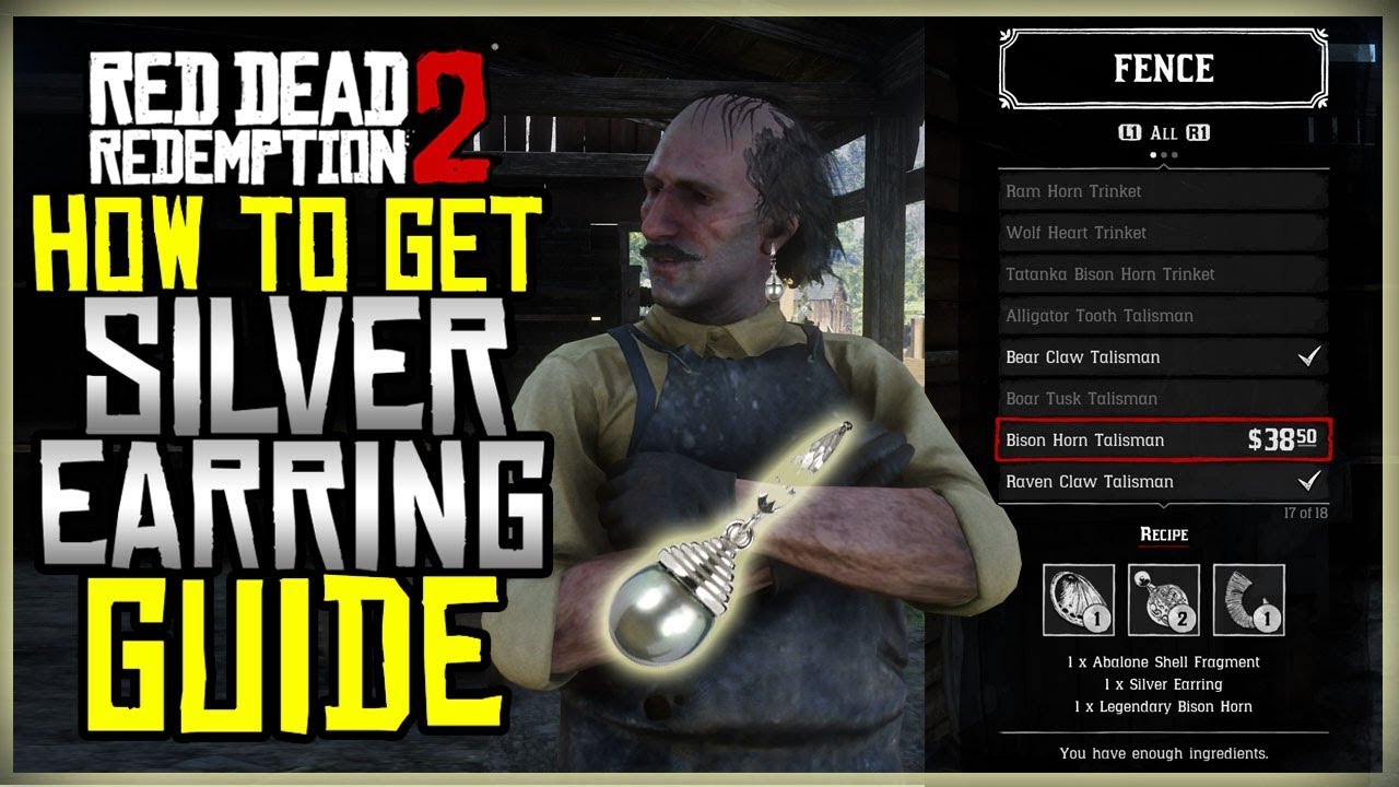 HOW TO GET THE SILVER EARRING FOR THE BISON HORN TALISMAN - RED DEAD ...