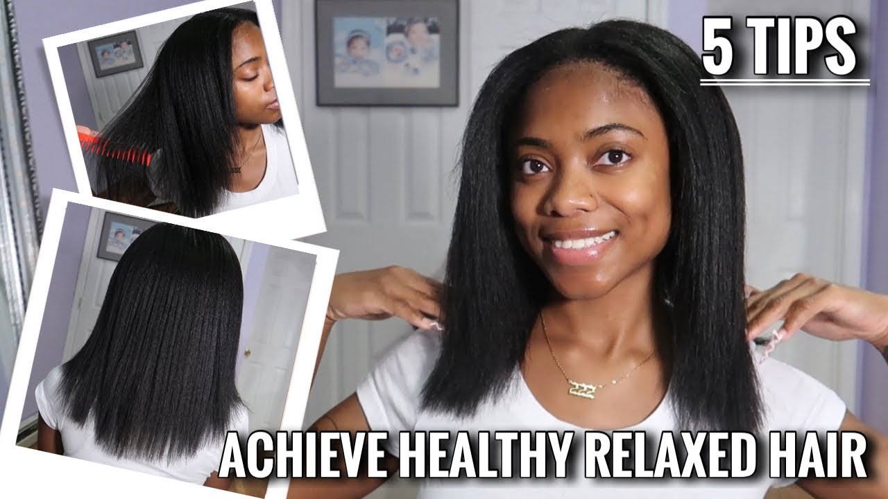5 Simple Tips To Achieve THICK & HEALTHY Relaxed Hair ! - YouTube