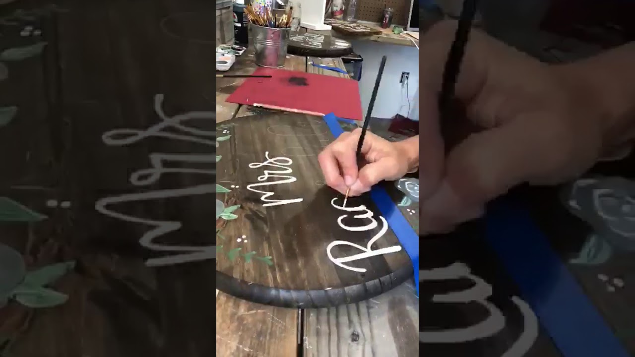 hand painted lettering - YouTube