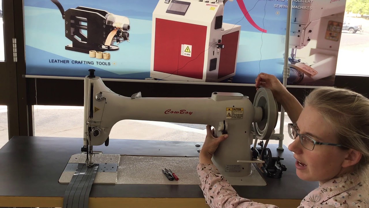 Stitch length adjustment Cowboy 7132 (Singer 132K6 clone) - YouTube