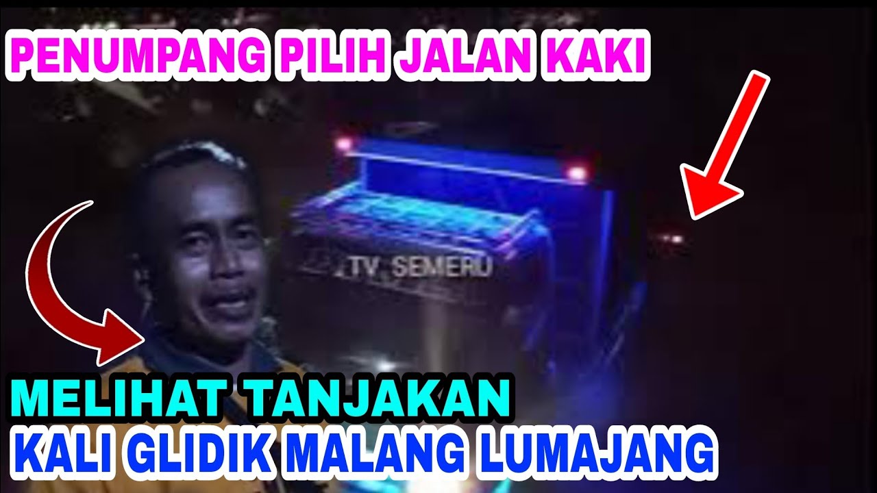 Detik detik !! Mobil Elf takut tanjakan penumpang turun di jalur alternatif glidik @TV SEMERU ...