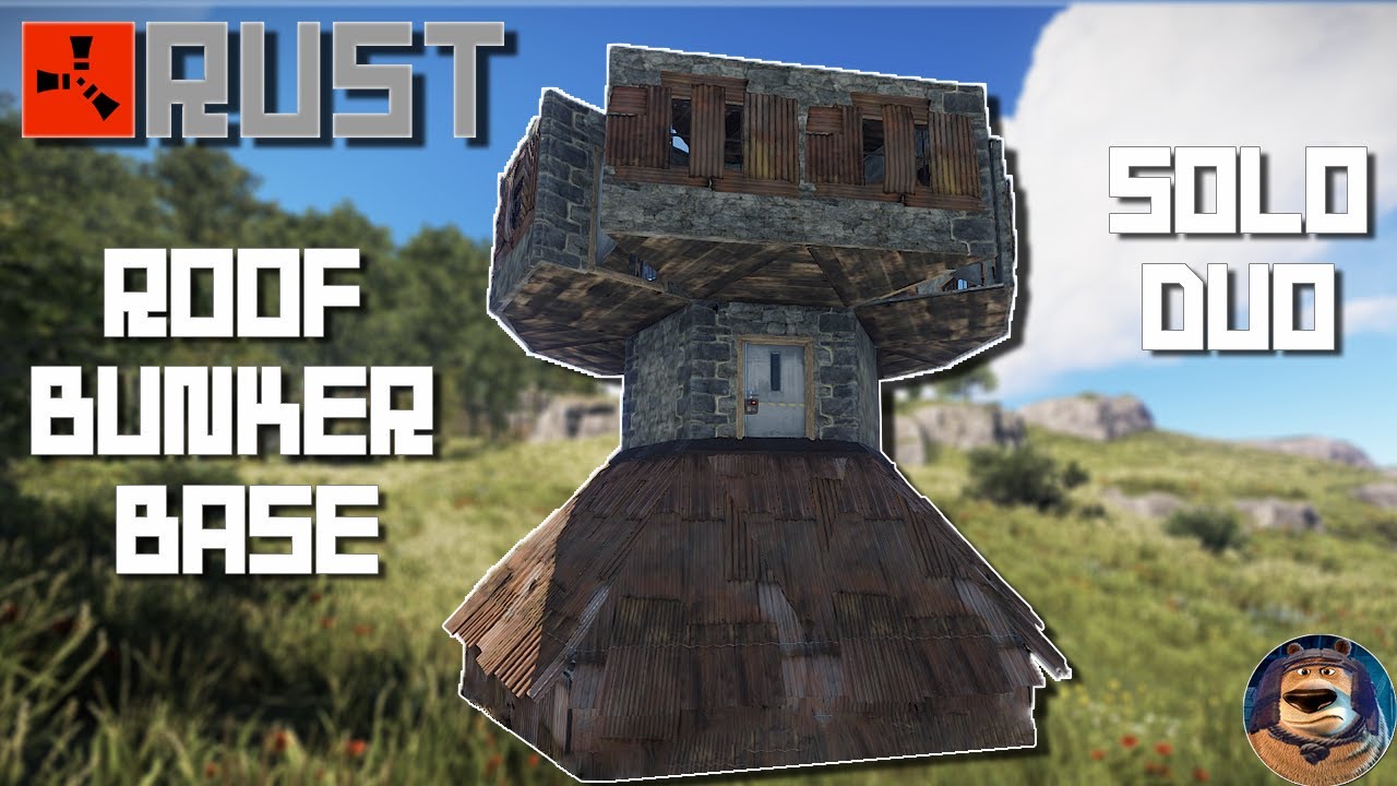 [PATCHED] RUST Cheap Solo/Duo Roof Bunker Base - Boog's Bases - YouTube