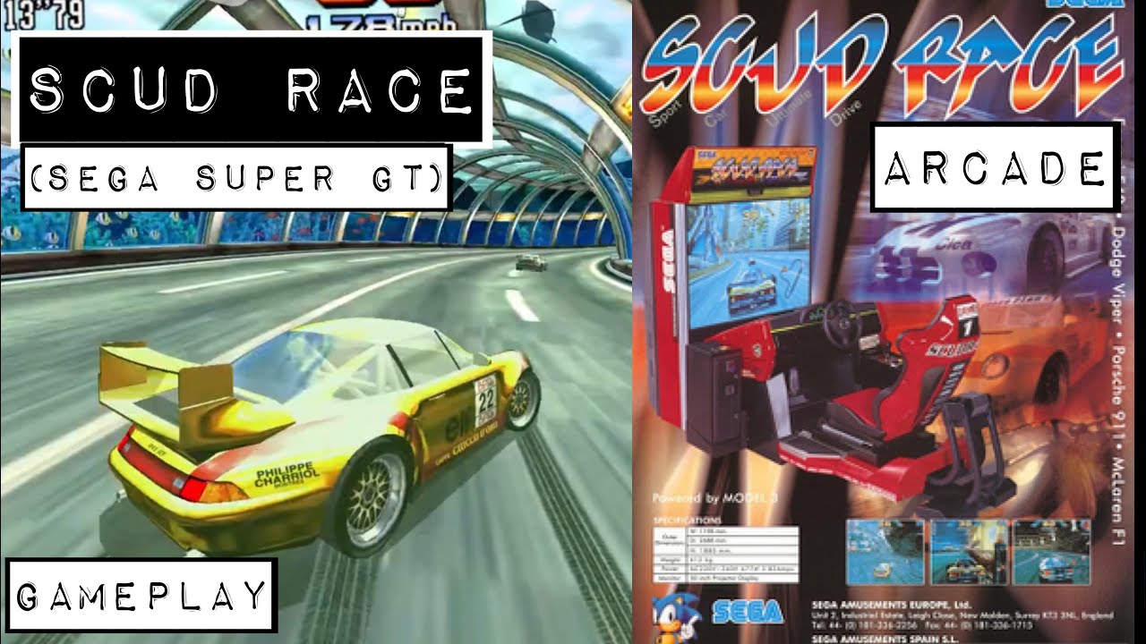 Scud Race (Sega Super GT) - Arcade (1996) - Gameplay - (Supermodel 3 PC ...