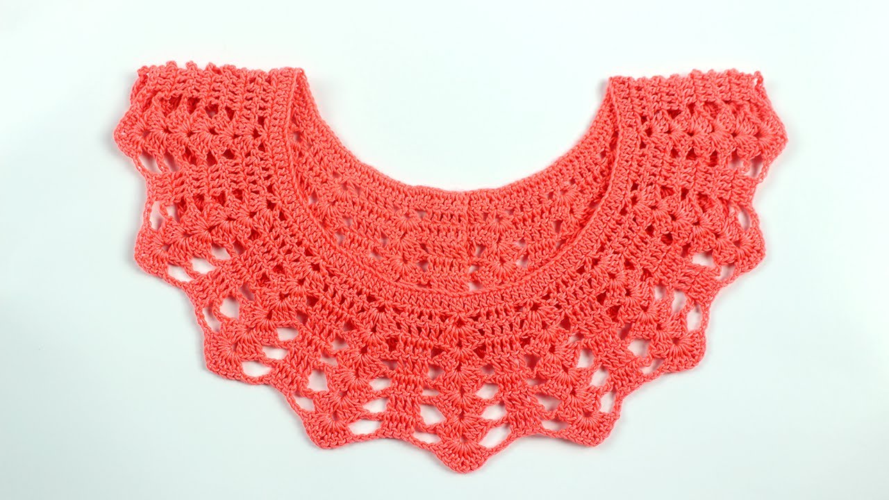 Very easy crochet collar | crochet neck design | কুশিকাটার গলাার ডিজাইন ...