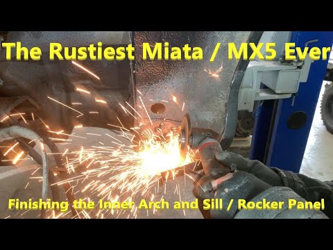 MX5 / Miata rust repairs : finishing the sill , Rocker panel - YouTube