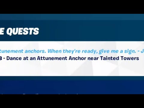 Fortnite - Dance at an Attunement Anchor near Tainted Towers - Chapter ...