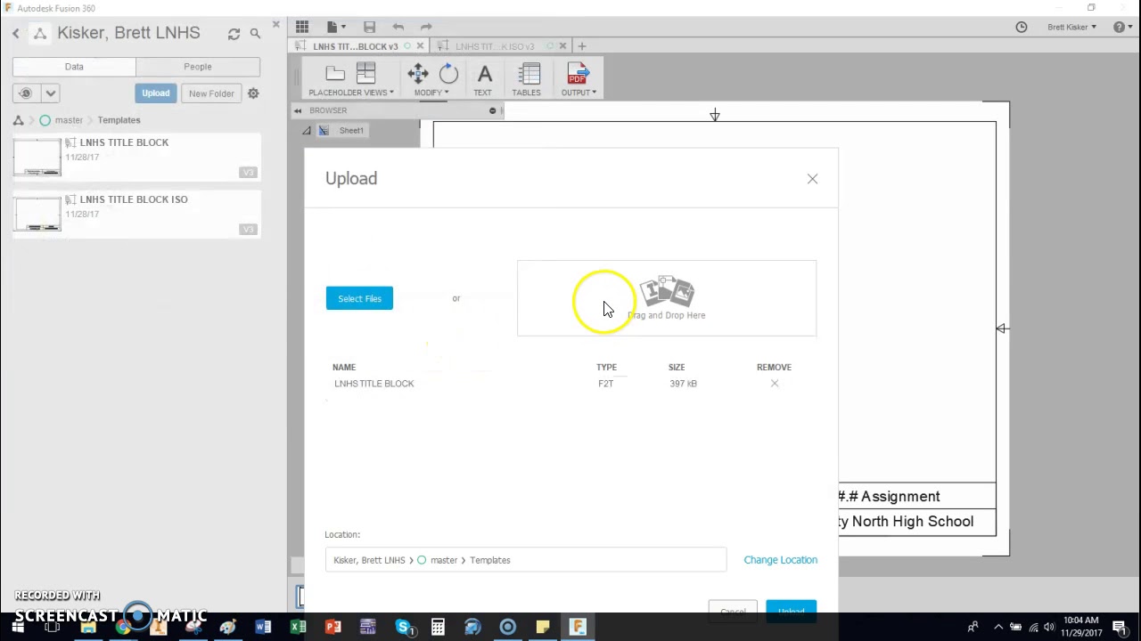 Downloading and Uploading Shared Templates from Fusion360 - YouTube
