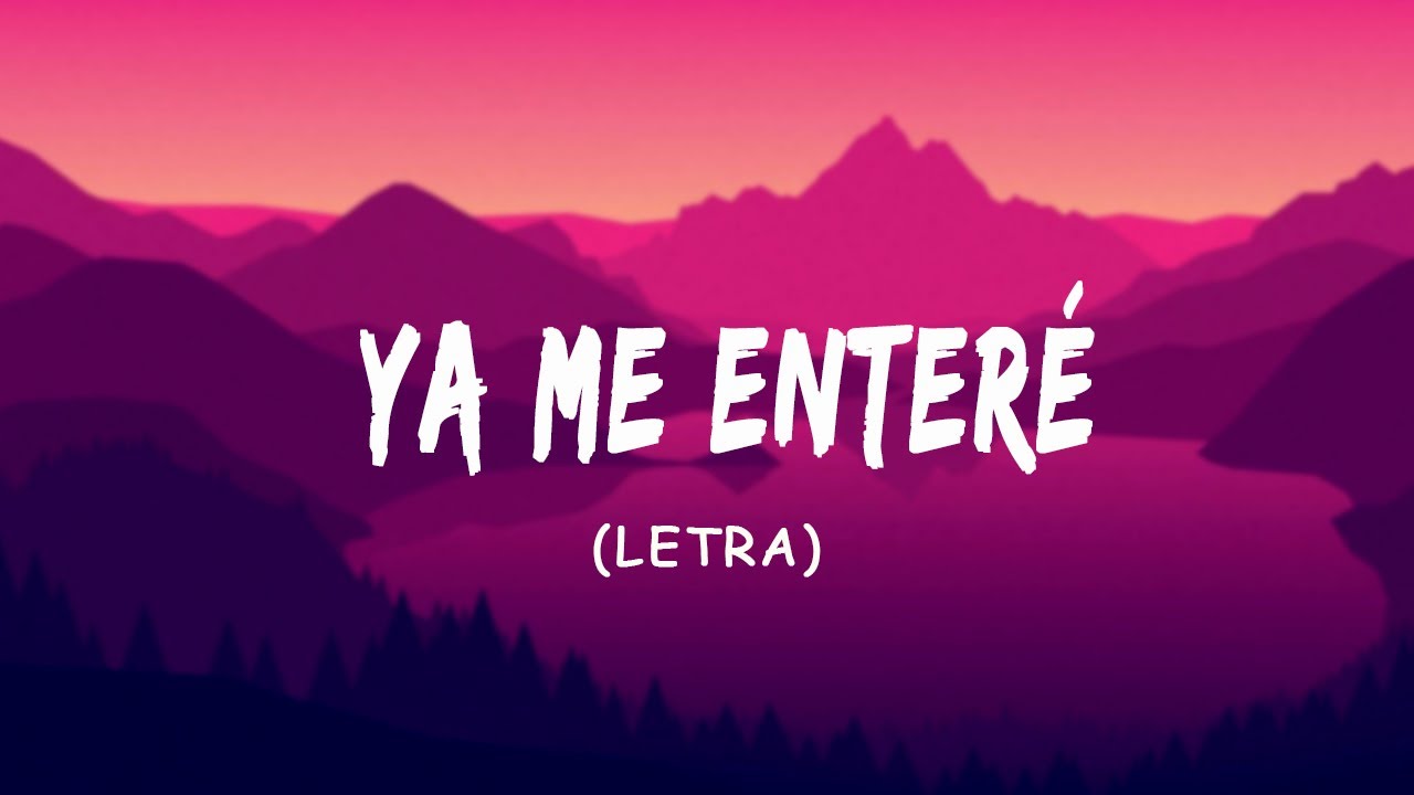 Reik - Ya Me Enteré (letra) - YouTube