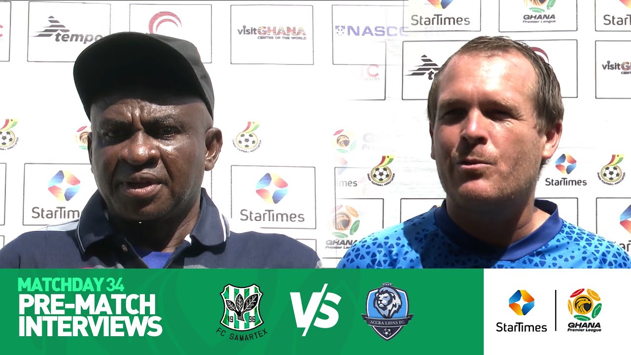 Smartex fc 🆚 Accra Lions| Pre-match Interviews | Ghana Premier League ...