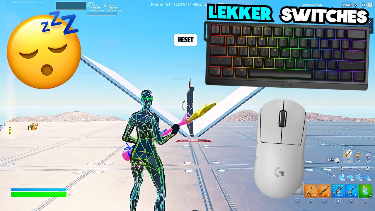 Fortnite Keyboard ASMR — 1v1 BuildFights Gameplay (360 FPS 4K ...
