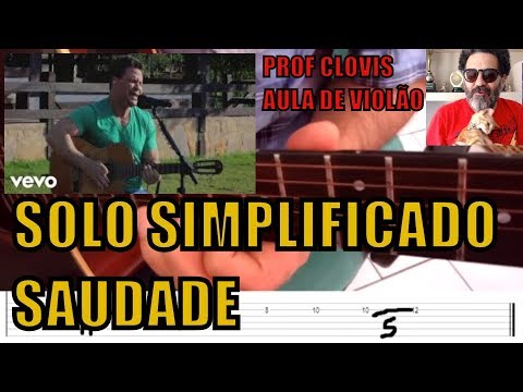 EDUARDO COSTA -SAUDADE- VÍDEO AULA DE VIOLÃO DO SOLO SIMPLIFICADO COM TABLATURA (COMO  TOCAR)