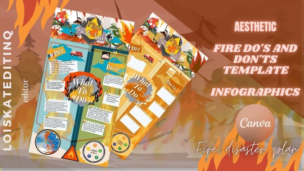 "Fire Plan" INFOGRAPHICS II CANVA TEMPLATE by Loiskateditinq - YouTube