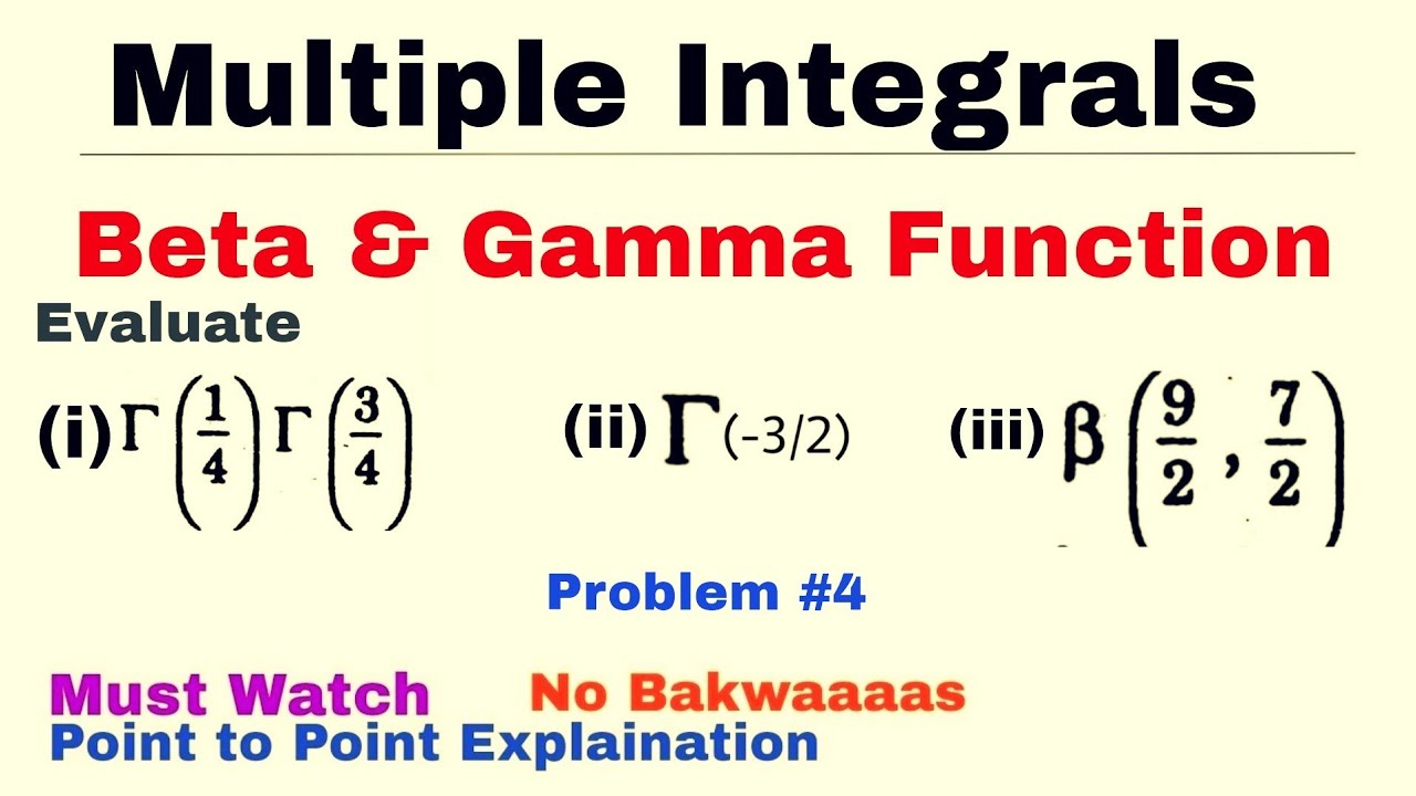 24 Beta And Gamma Function Problem 4 Important YouTube 24 Beta And Gamma Function Problem 4 Important YouTube