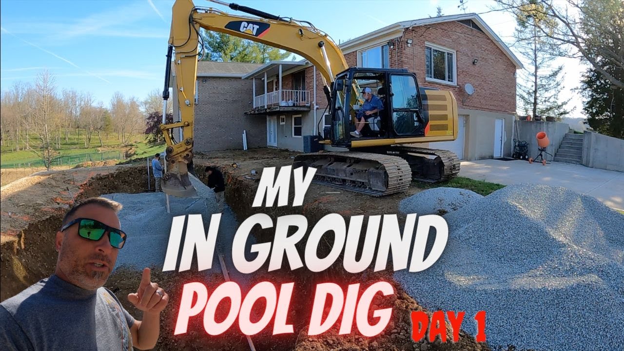 Finally digging my In ground fiberglass swimming pool.DIY swimming pool ...