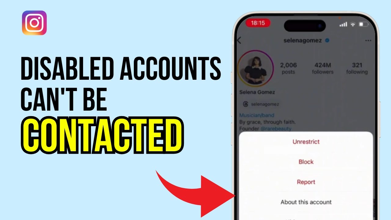 Disabled Accounts Can't be Contacted Instagram - YouTube