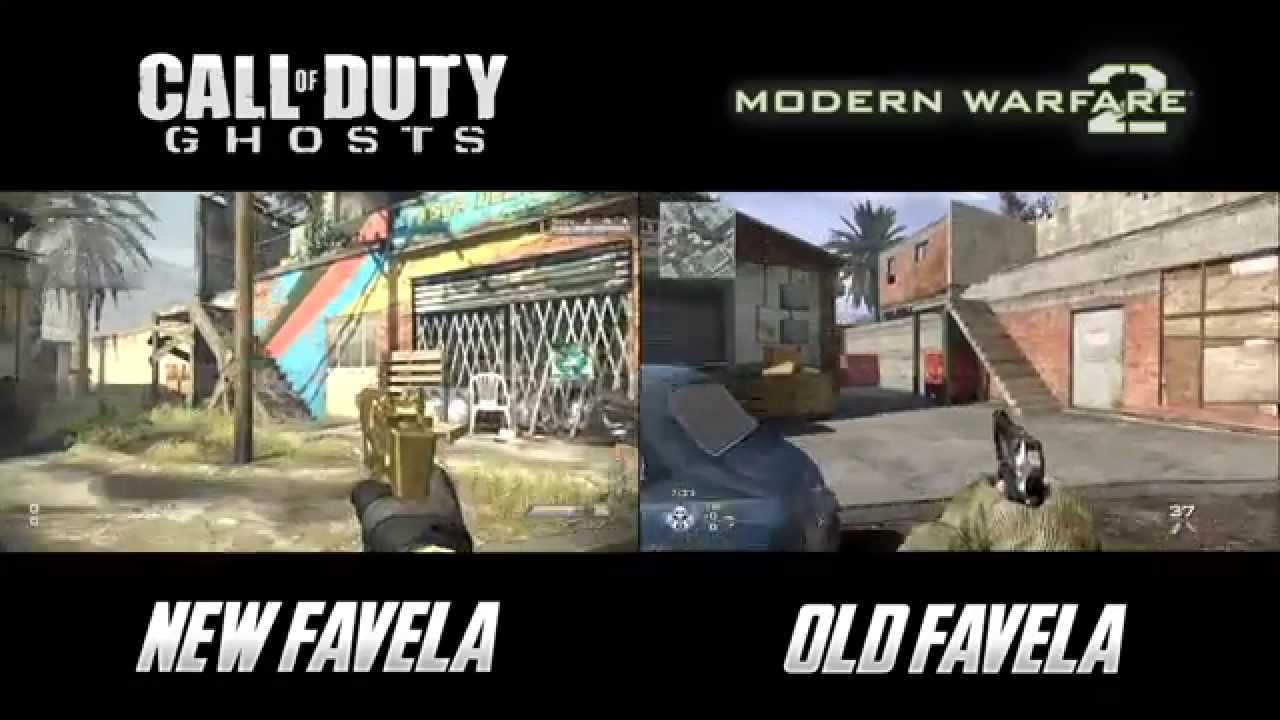 OLD FAVELA (MW2) VS NEW FAVELA (GHOSTS) - FAVELA MAP COMPARISON (NEW ...