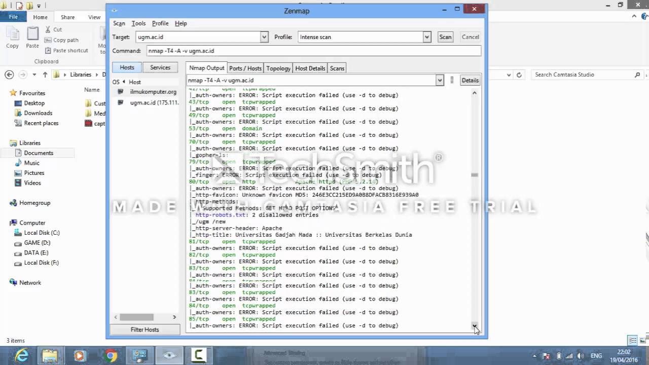 Tutorial Scanning pada zenmap - YouTube