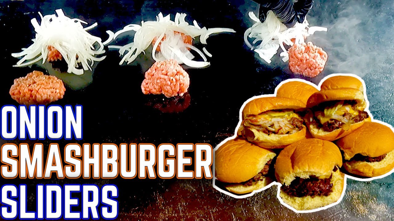 THE BEST ONION SMASHBURGER SLIDERS ON THE GRIDDLE! TAILGATE ...