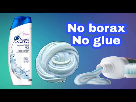 Şampuan ve diş macunu ile slime yapımı.