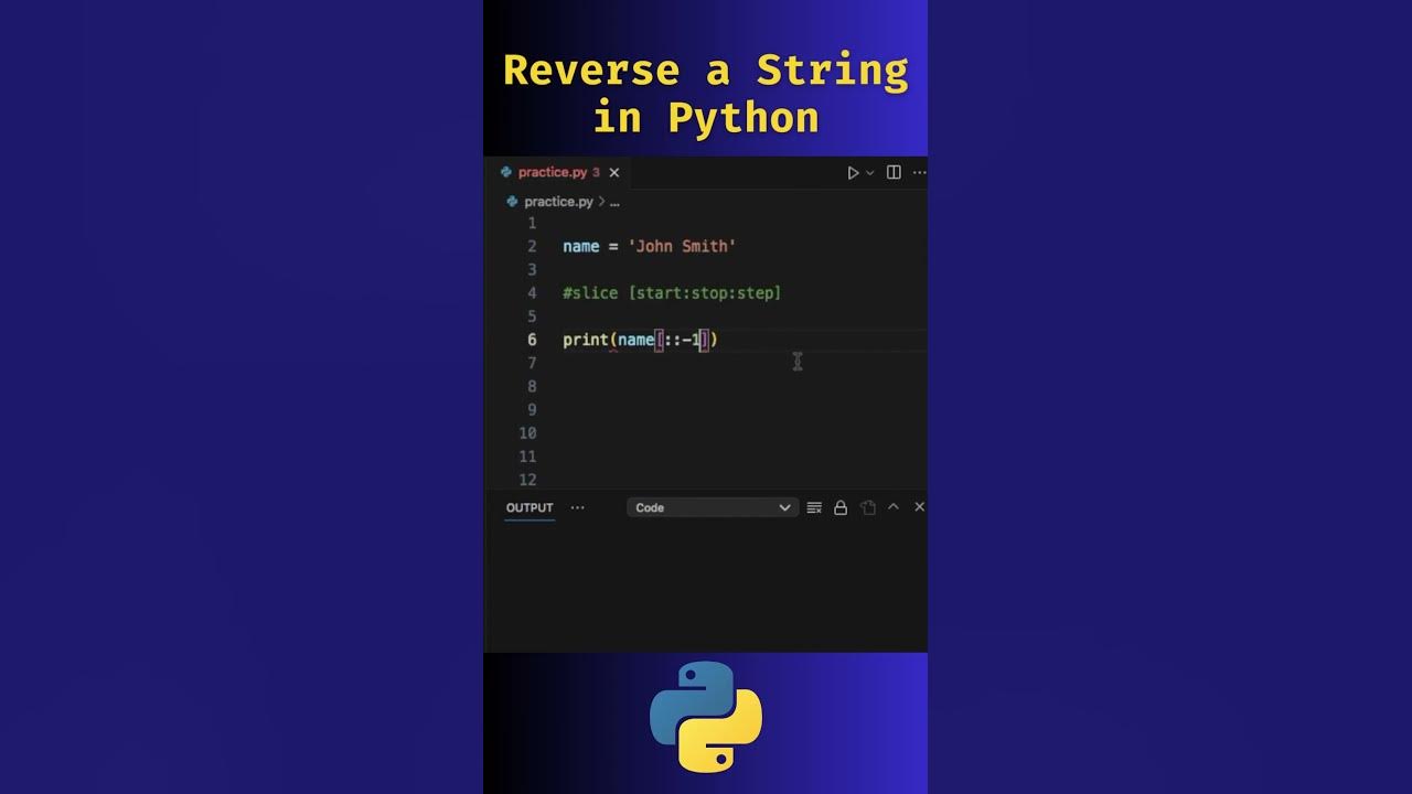Reverse A String In Python Python Coding Learnpython Youtube