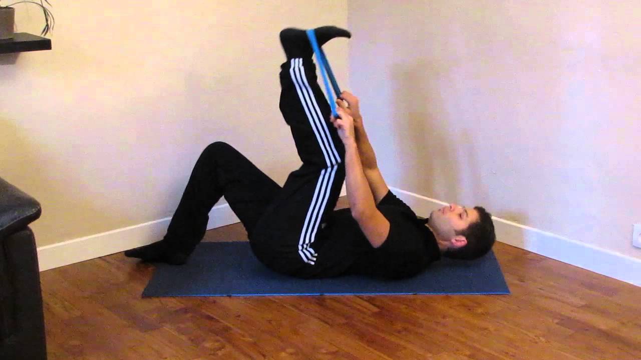 PERSONAL FORM - STRETCHING ISCHIOS JAMBIERS AVEC ELASTIQUE - YouTube