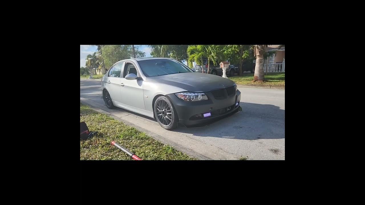 E90 325I 6mt build, first drive in a while!! Ebay front Splitter reveal! - YouTube