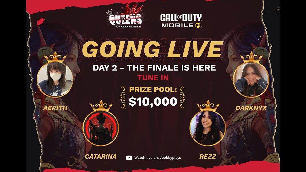 $10,000 QUEENS OF CODM TOURNAMENT Day 2 (30 Sec Delay) (CoD: Mobile ...