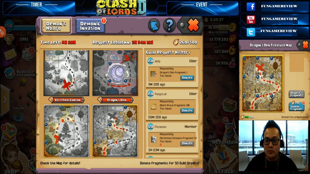 Clash of Lords 2 - Demons Hoard - Dragons Den Treasure Map Completed ...