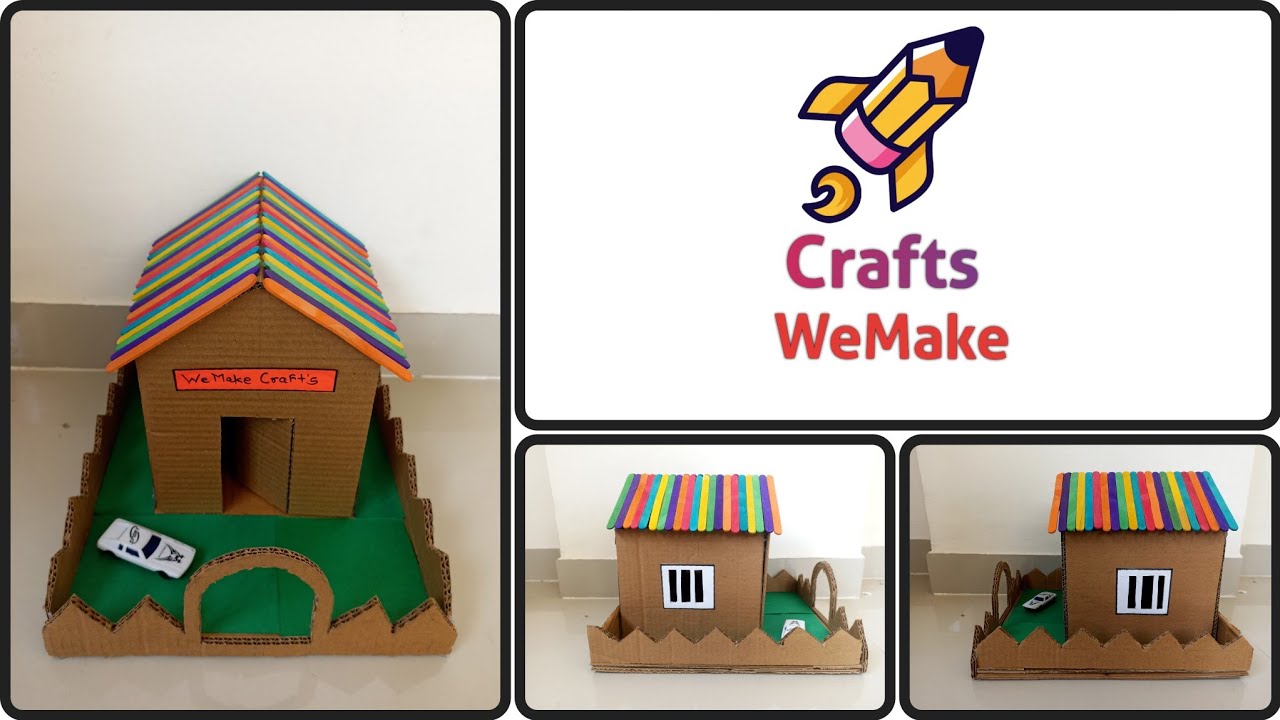 How To Make House| Very Simple| Carton Box| Craft Home-made - YouTube