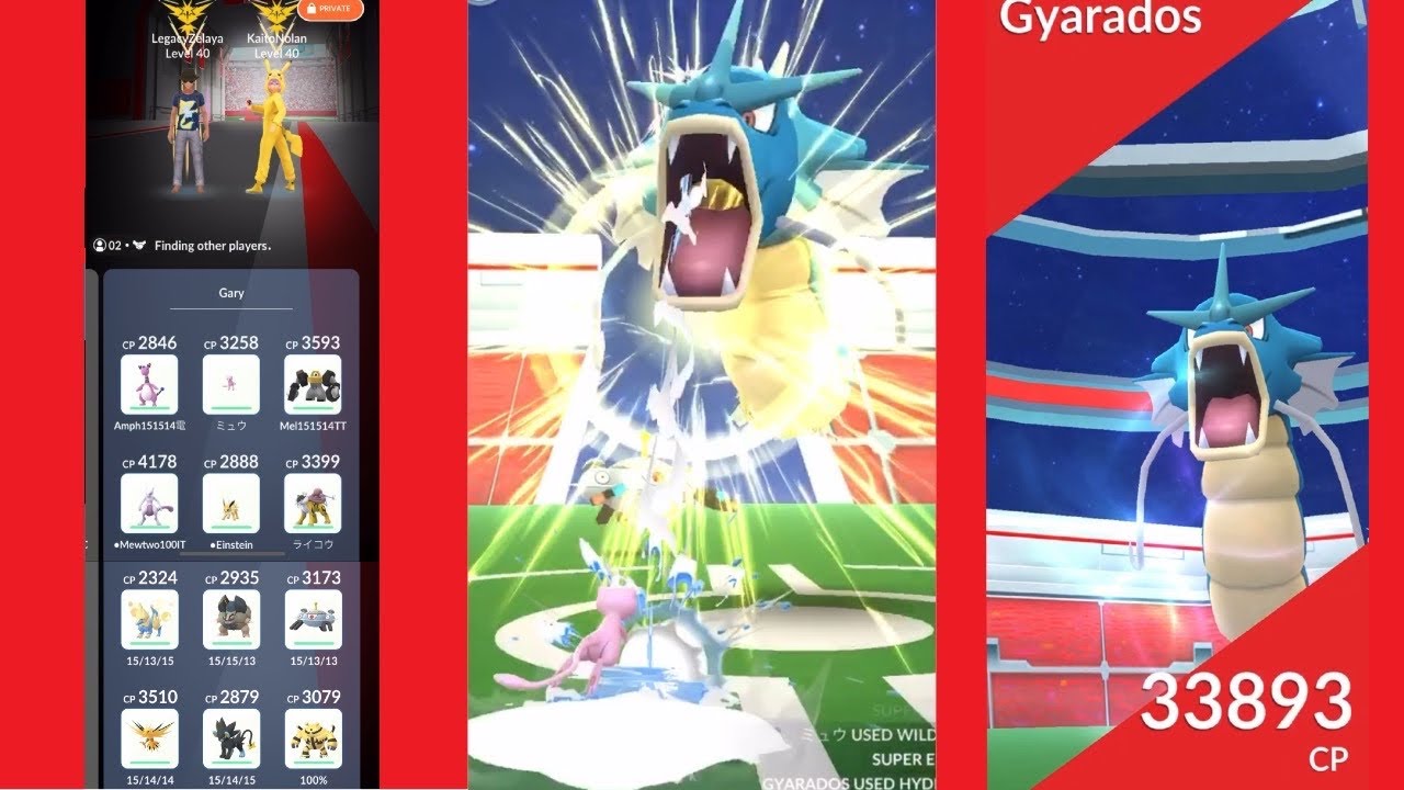 10 unique Gyarados duo (no weather boost) featuring my 98% mew - YouTube