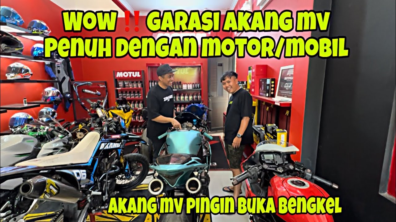 SEMUA MOTOR @akangmv TERKUMPUL DI GARASI || @akangmv PINGIN BUKA ...
