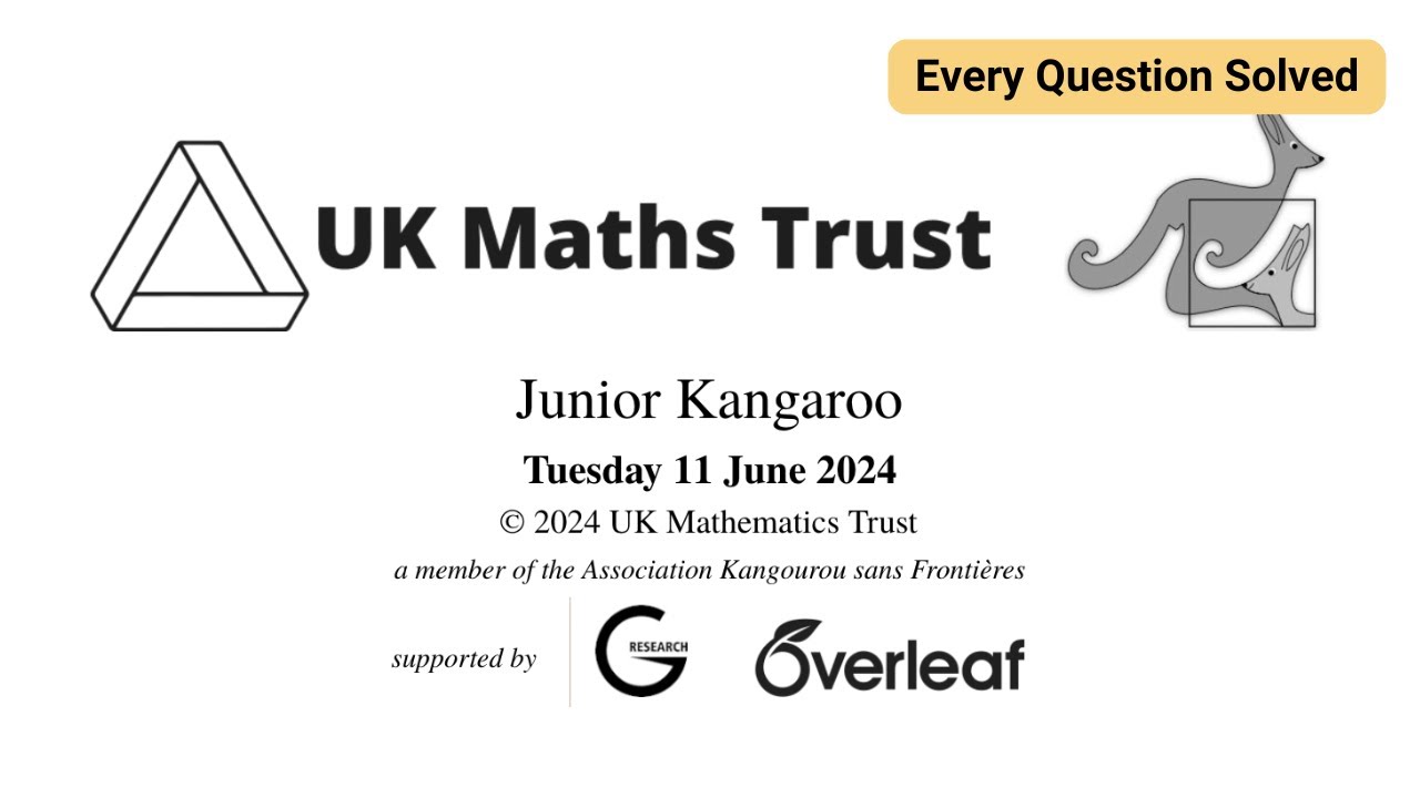 UKMT Junior Kangaroo 2024 (Every Question Solved) - YouTube