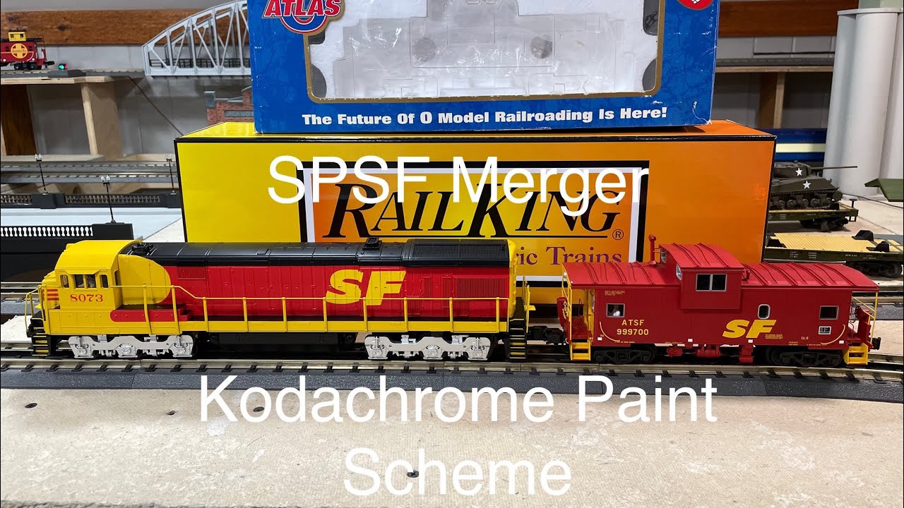 MTH Santa Fe C30-7 in the SPSF Merger Kodachrome Paint Scheme - YouTube