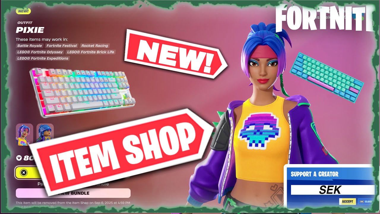 NEW( PIXIE Skin ) Arrives! Fortnite Item Shop September 3, 2025/ FBR ...