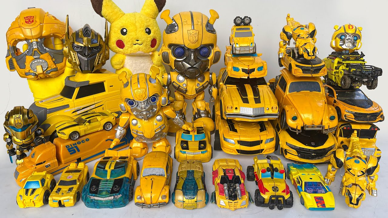 Massive Yellow Transformers Collection - Bumblebee, Pikachu, Dinoco ...