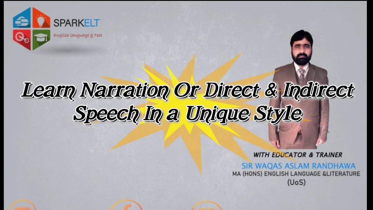 Lecture #01 On Narration Or Direct & Indirect Speech In English ...