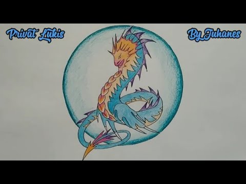 Menggambar Naga #6 / How to draw a Dragon #6 For the beginning 822 ...