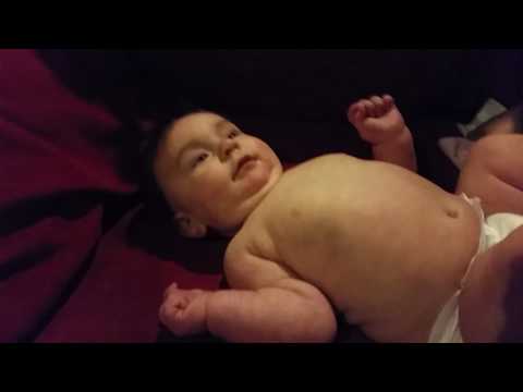 Eliana belly blowing laugh almost 4 months