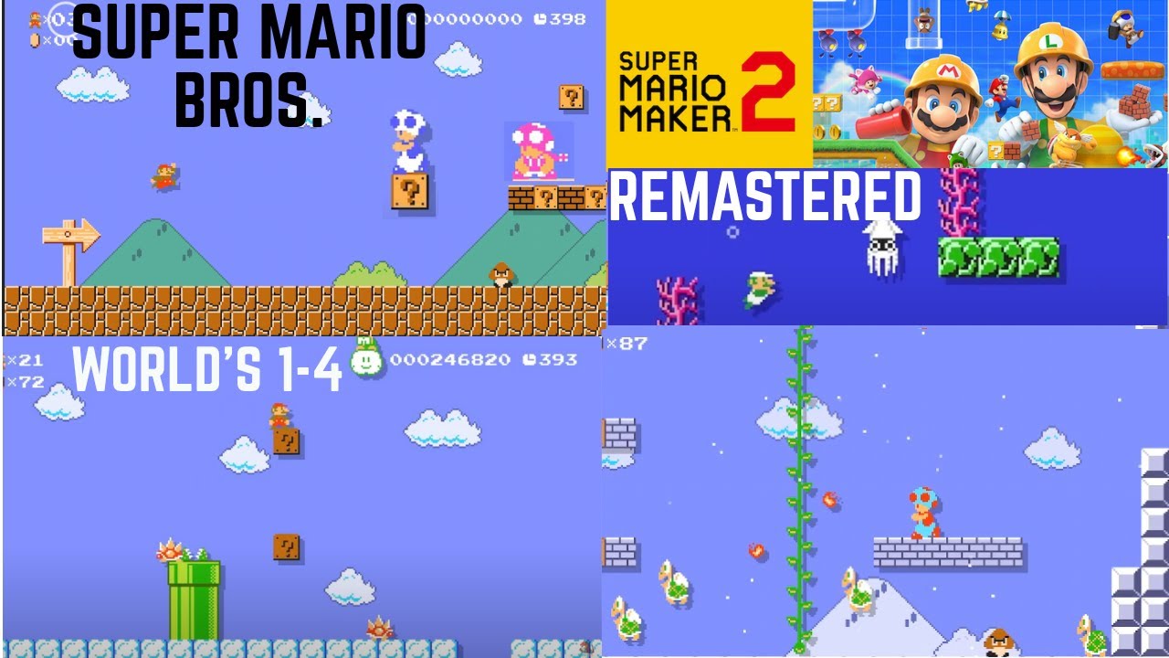 Super Mario Bros Remastered – World 1 4 | Super Mario Maker 2 Switch ...