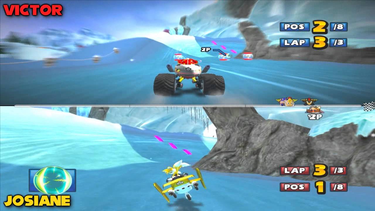 Sonic & Sega All-Stars Racing - Split Screen - YouTube