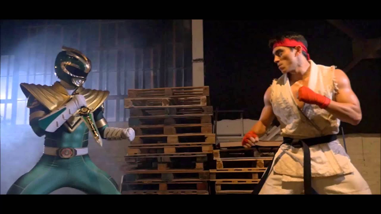 Green ranger VS Ryu EPIC BATTLE TO DEATH - YouTube