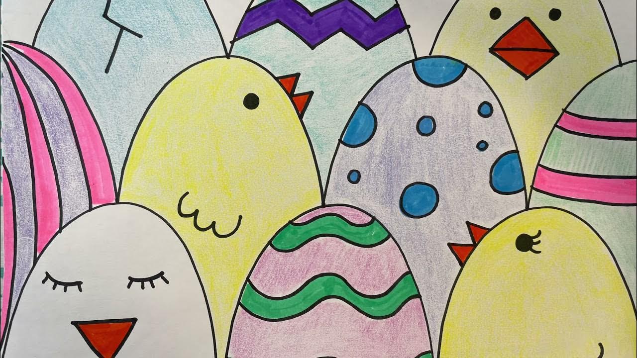 Overlapping Easter Eggs & Chicks - YouTube