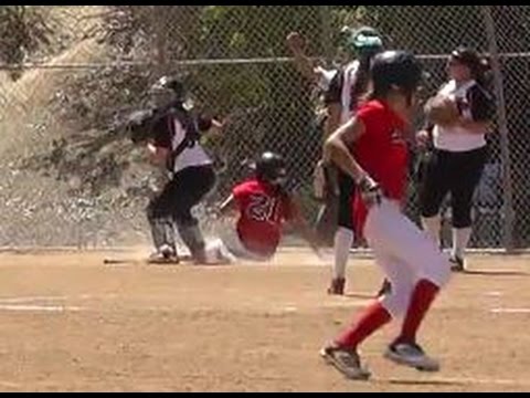 Catcher Force Out at Plate vs Quakes: TCS Softball World Series ...