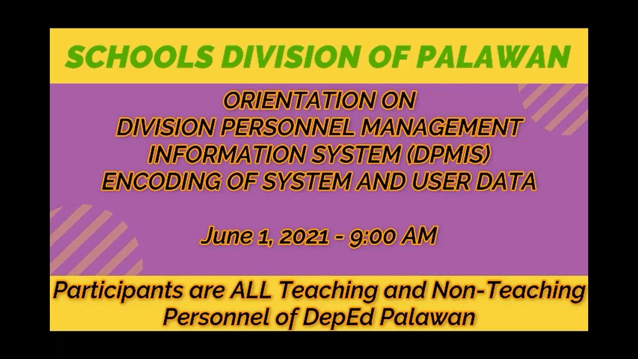 Orientation on DPMIS (Intro Only) - YouTube