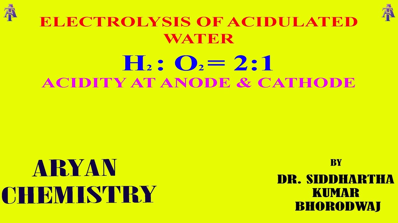 Electrolysis of acidulated water - YouTube