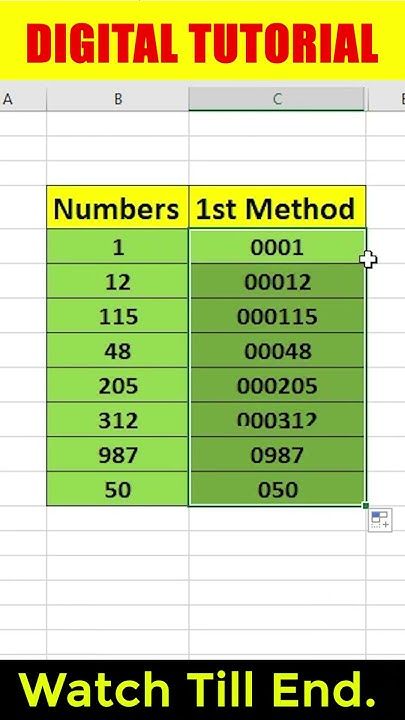 The Secret to Perfectly Formatted Data: How to Add Zero Before Numbers in Excel Like a Pro - YouTube