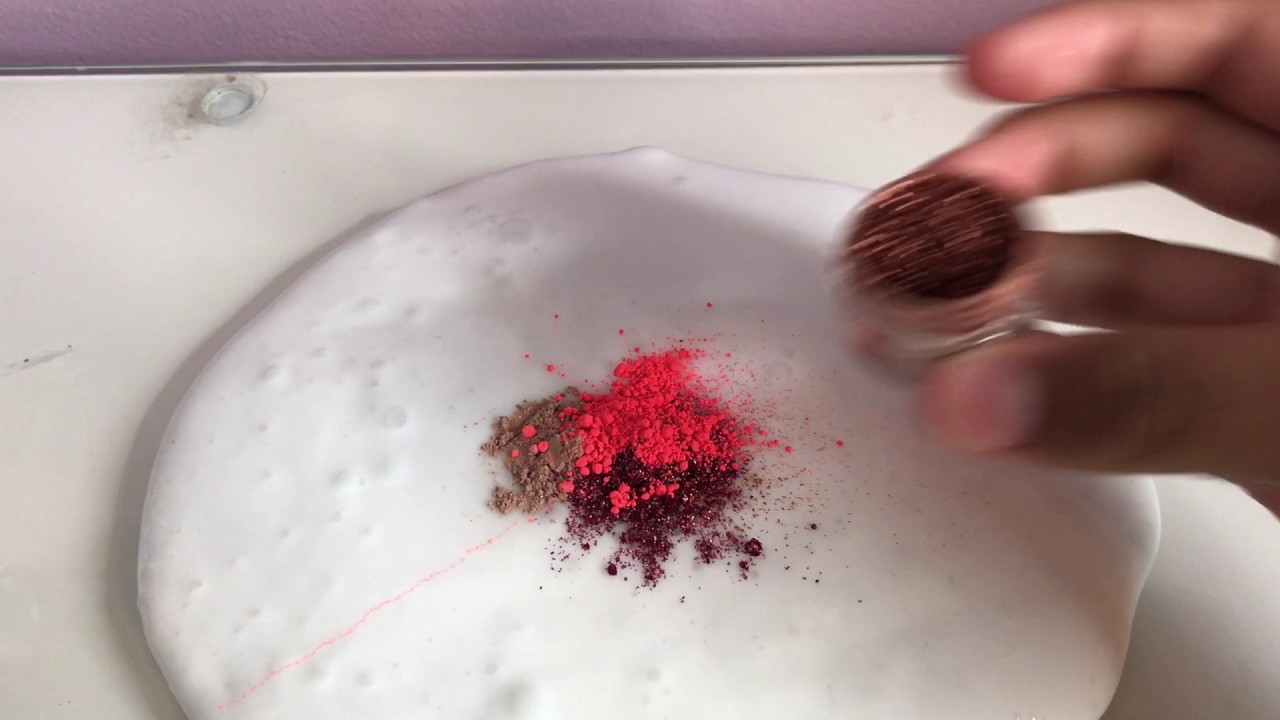 WHITE GLUE BASED PIGMENTED SLIME! - YouTube