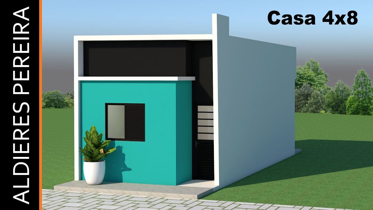 Casa 4x8 metros - Projeto completo - YouTube