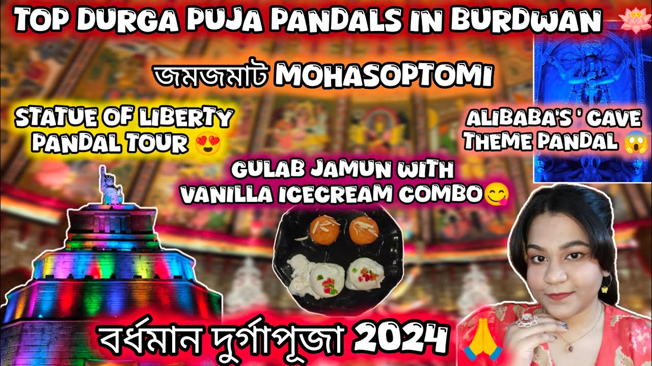 Statue of Liberty & Alibaba's Cave Durga Puja Pandal Tour in Burdwan ...